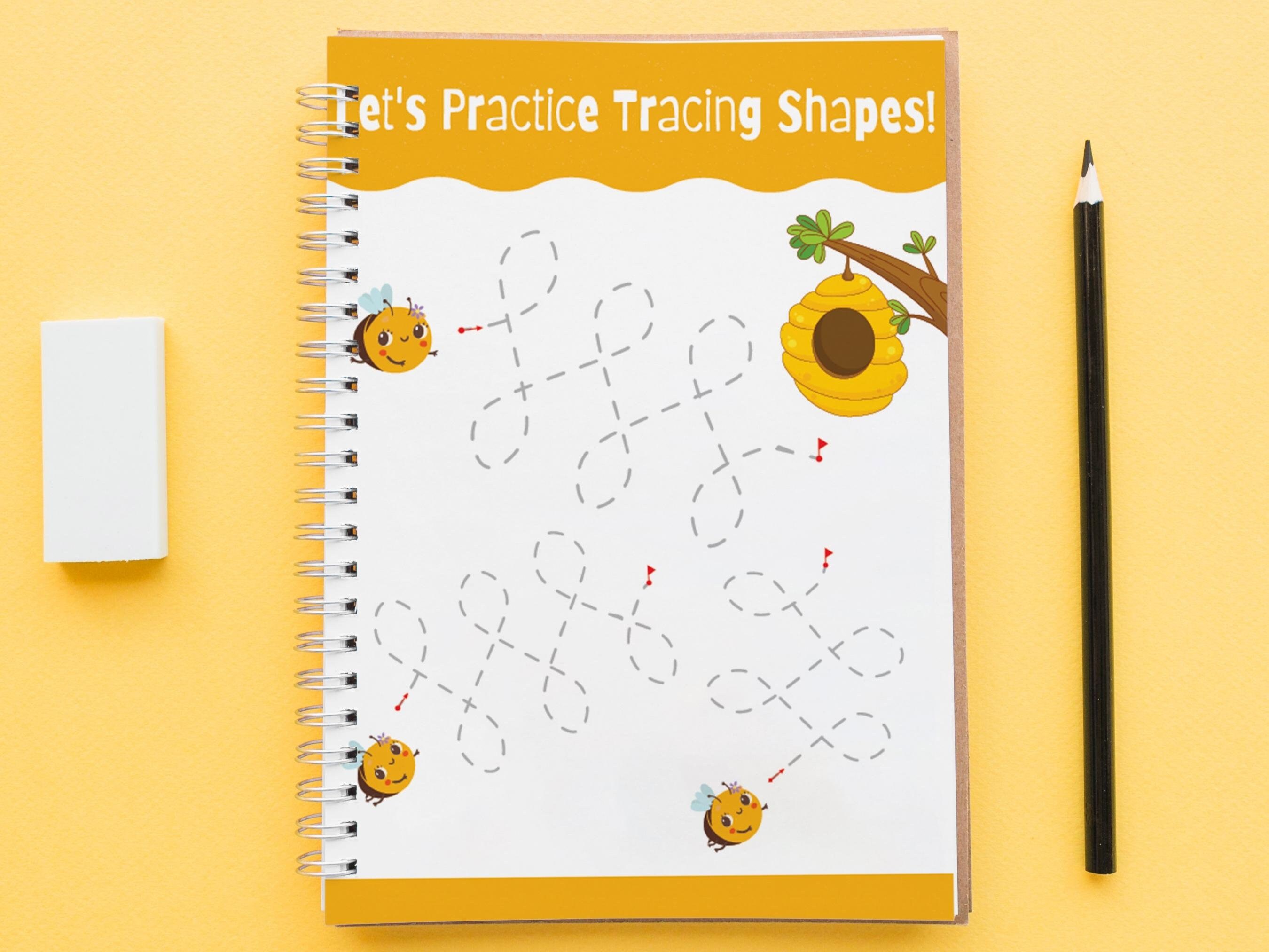 Pencil Control Tracing Workbook: 50 Trace Pages, Shapes (digital ...