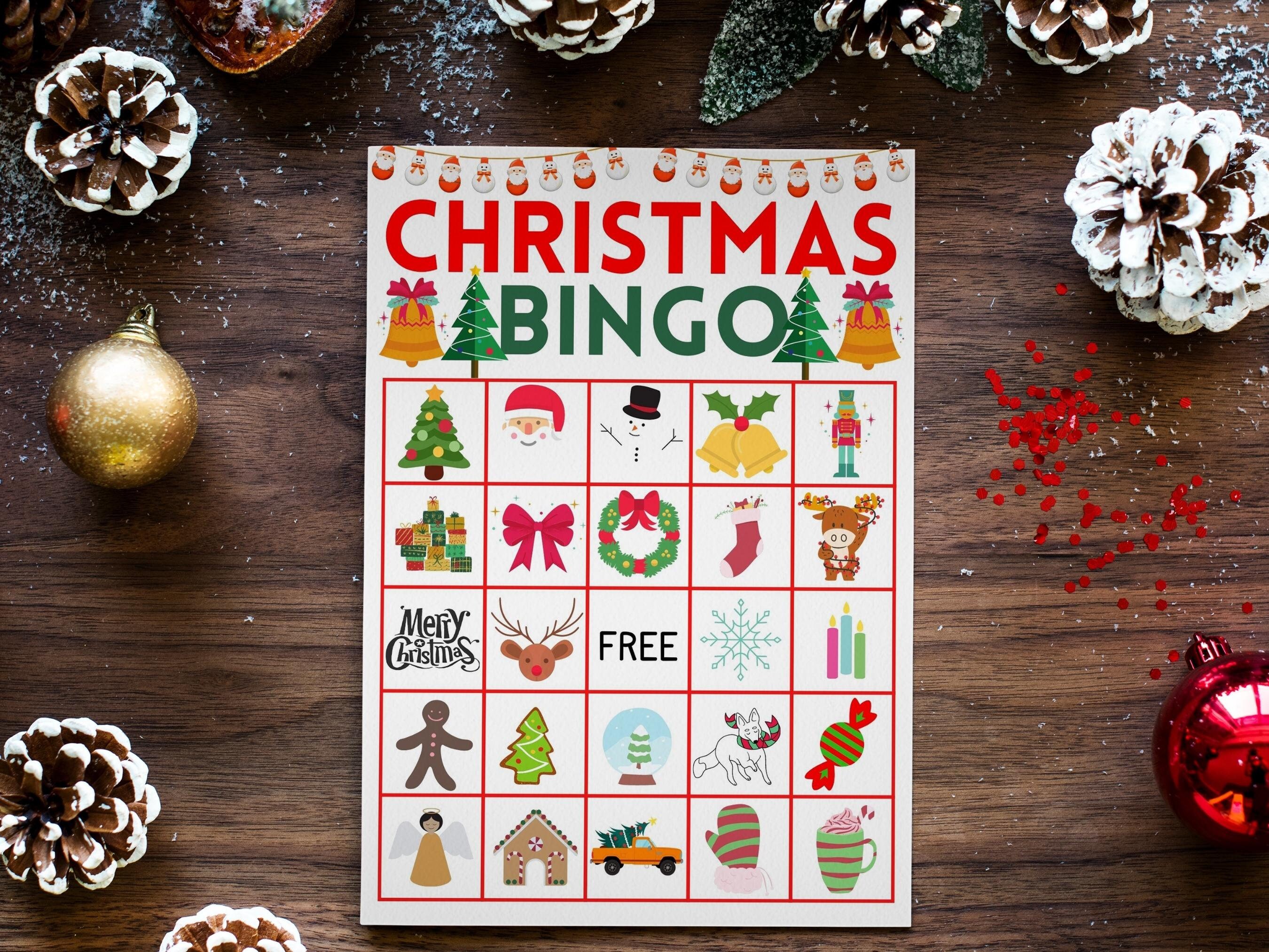 Christmas Bingo Game | 20 Unique Bingo Cards | Kids' Christmas Activity ...