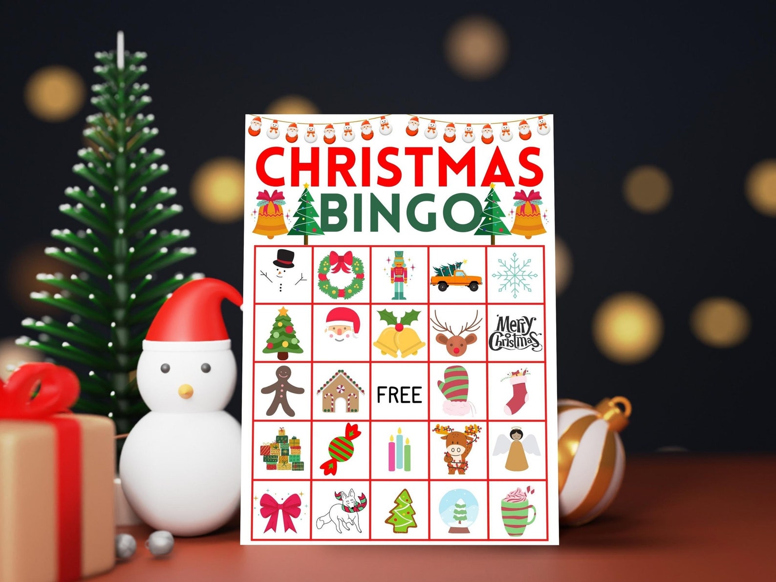 Christmas Bingo Game | 20 Unique Bingo Cards | Kids' Christmas Activity ...