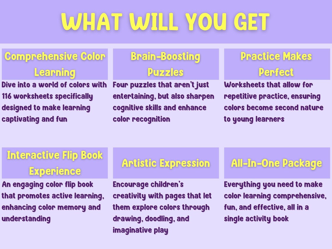 Color Worksheet and Activity Workbook Color Matching Learning Colors ...