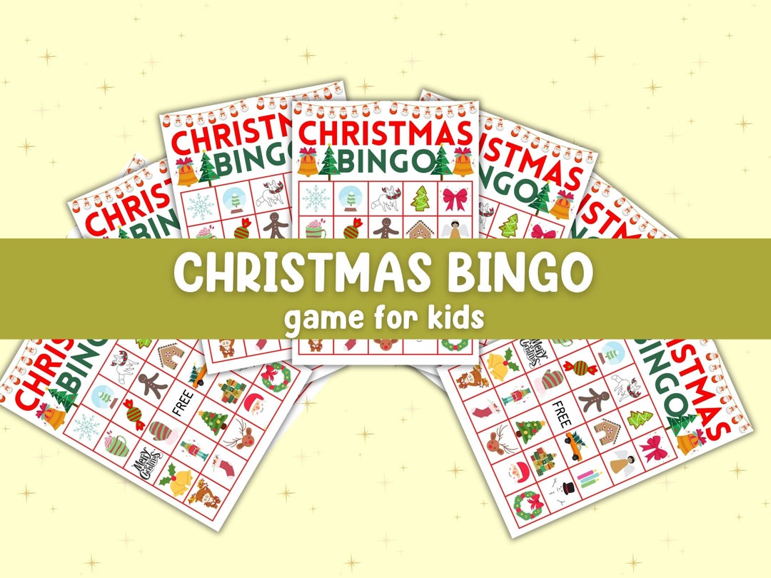 Christmas Bingo Game | 20 Unique Bingo Cards | Kids' Christmas Activity ...