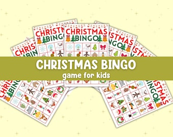 Christmas Bingo, 30 Unique Bingo Cards, Kids' Christmas Activity ...