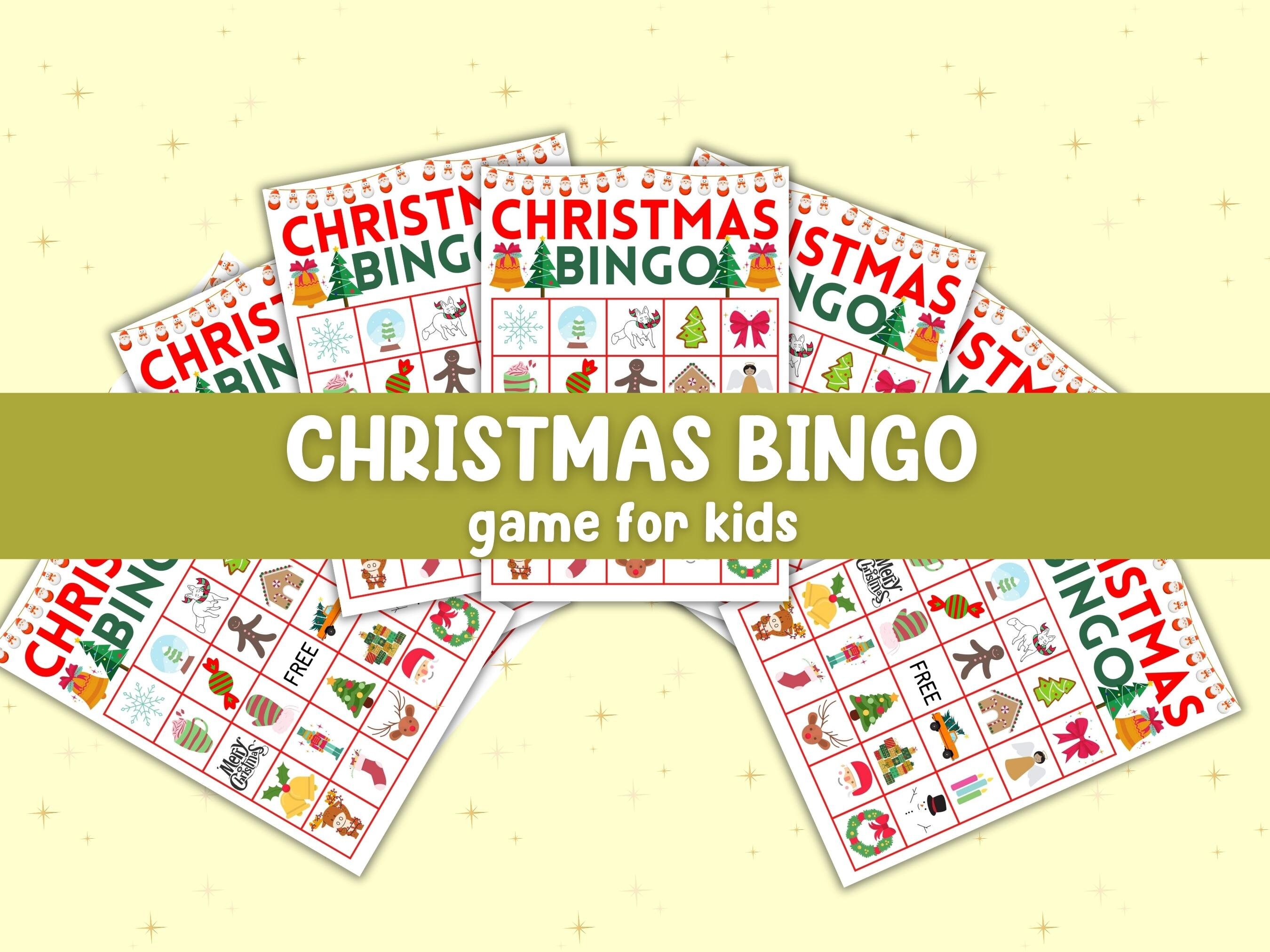 Christmas Bingo Game | 20 Unique Bingo Cards | Kids' Christmas Activity ...