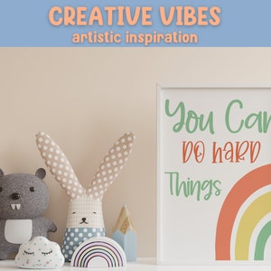 Set of 8 Boho Growth Mindset Posters | Kids Room Ideas | Classroom ...