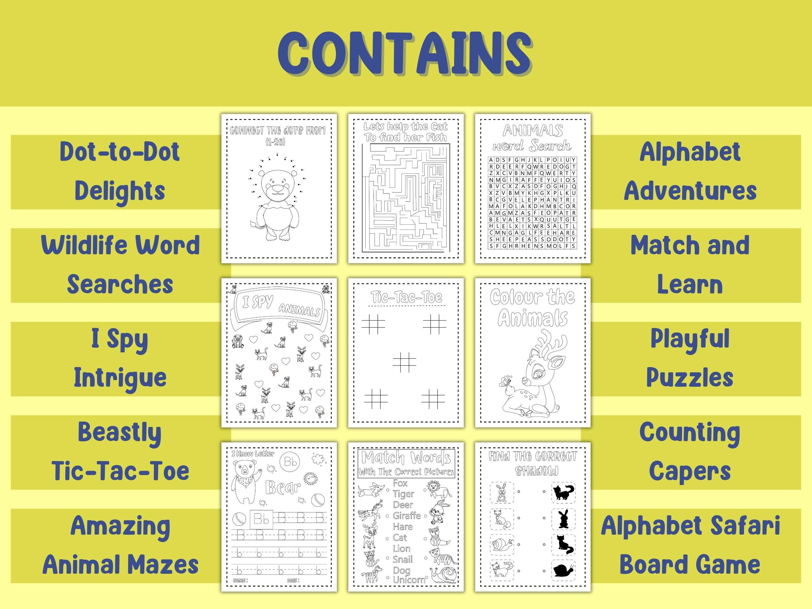 Animal Activity Letter Tracing Workbook 60 Pages Printable - Etsy