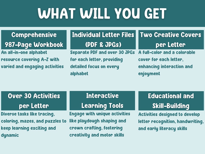 900+ Pages Letter of the Week Activity Workbook | Preschool Curriculum ...