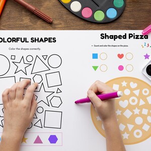 Kindergarten Shapes Workbook | 53 Preschool Curriculum | Workbook With ...