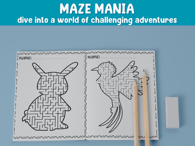 Maze Puzzles Animals and Insects 50 Mazes With Solutions Educational ...