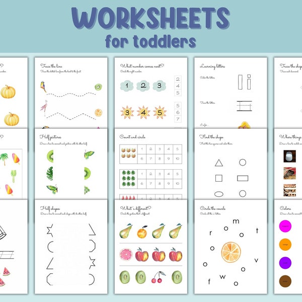 Preschool Workbook - Etsy