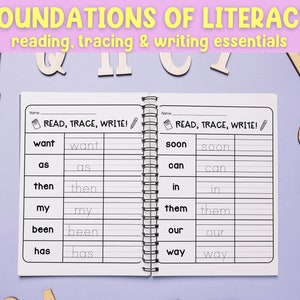 Preschool Words Tracing Workbook Words Trace Pages Printable Homeschool ...