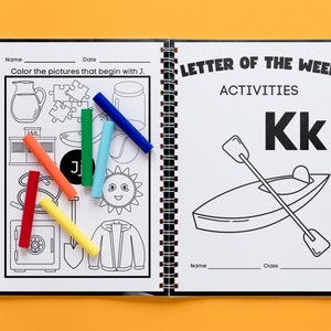Letter of the Week Activity Workbook | 259 Pages Preschool Curriculum ...
