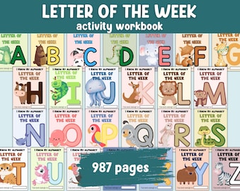 Letter of the Week Workbook - Etsy
