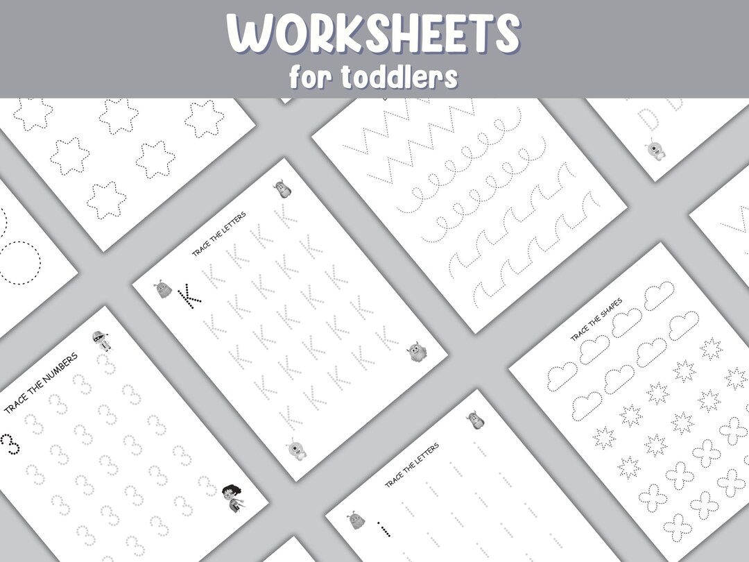 Big Tracing Activity Workbook | 90 Pages Printable | Homeschool Busy ...