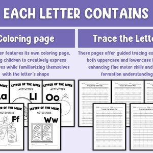 Letter of the Week Activity Workbook | 259 Pages Preschool Curriculum ...