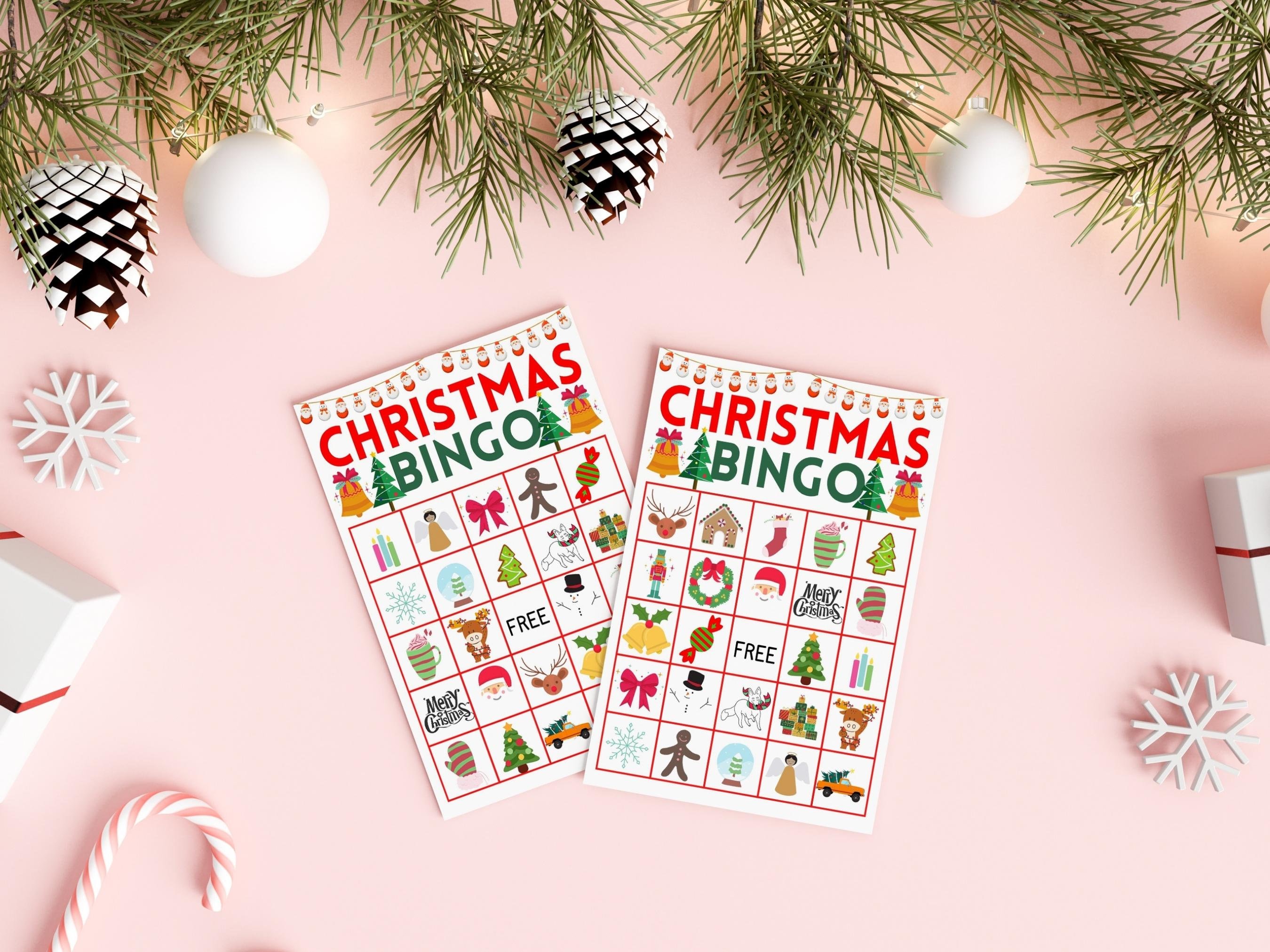 Christmas Bingo Game | 20 Unique Bingo Cards | Kids' Christmas Activity ...