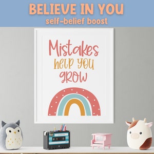 Set of 8 Boho Growth Mindset Posters | Kids Room Ideas | Classroom ...