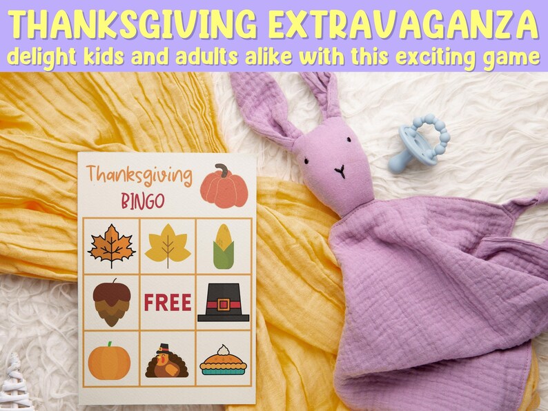 Thanksgiving Bingo Game | Thanksgiving Activity for Kids | 10 Bingo ...