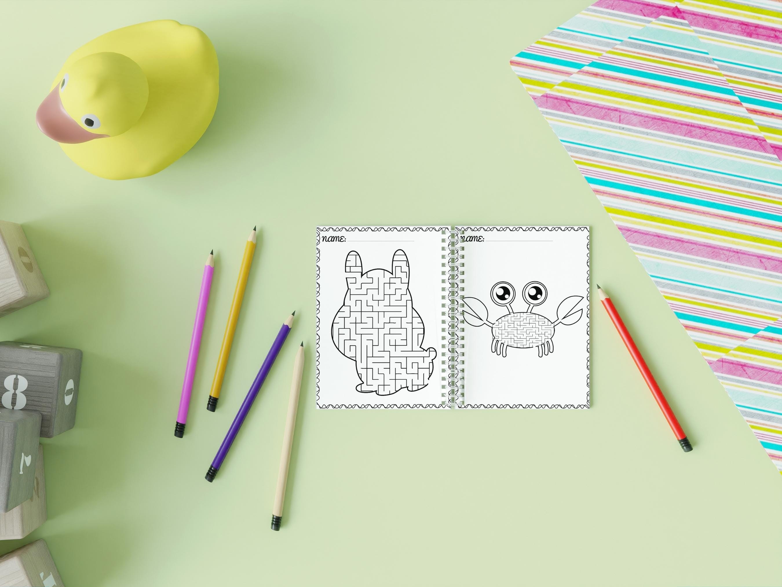 Maze Puzzles | Animals and Insects | 50 Mazes With Solutions | 90 Pages ...