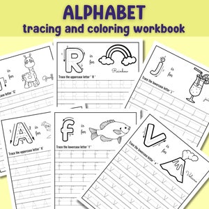 Alphabet Tracing Workbook | 52 Preschool Worksheets | ABC Tracing ...