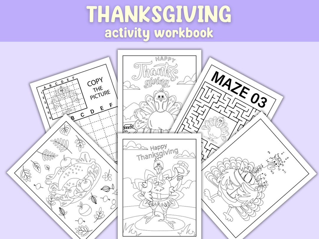 Thanksgiving Activity Workbook | 105 Preschool Work Pages | Preschool ...