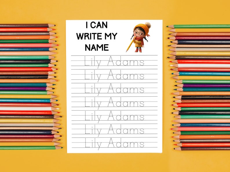 Custom Name Tracing Page Handwriting Practice 12 Hours Delivery ...