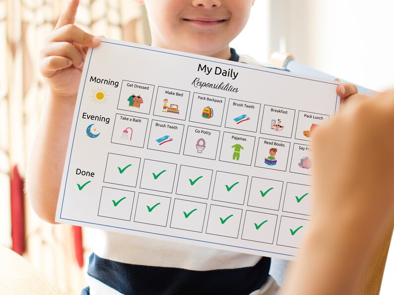 Routine Cards & Charts for Kids 300 Cards Daily Rhythm Morning ...
