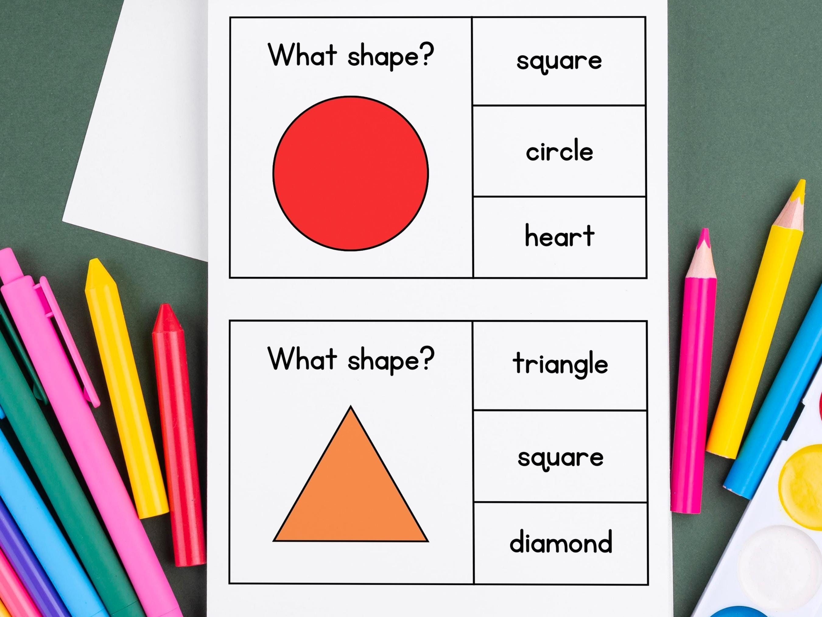 Kindergarten Shapes Workbook | 53 Preschool Curriculum | Workbook With ...