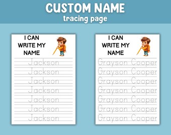 Personalized Name Tracing Worksheet: Handwriting Practice (digital ...