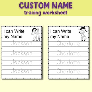 Custom Name Tracing Worksheet | Personalized Handwriting Worksheet ...
