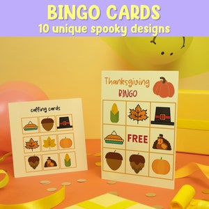 Thanksgiving Bingo Game | Thanksgiving Activity for Kids | 10 Bingo ...