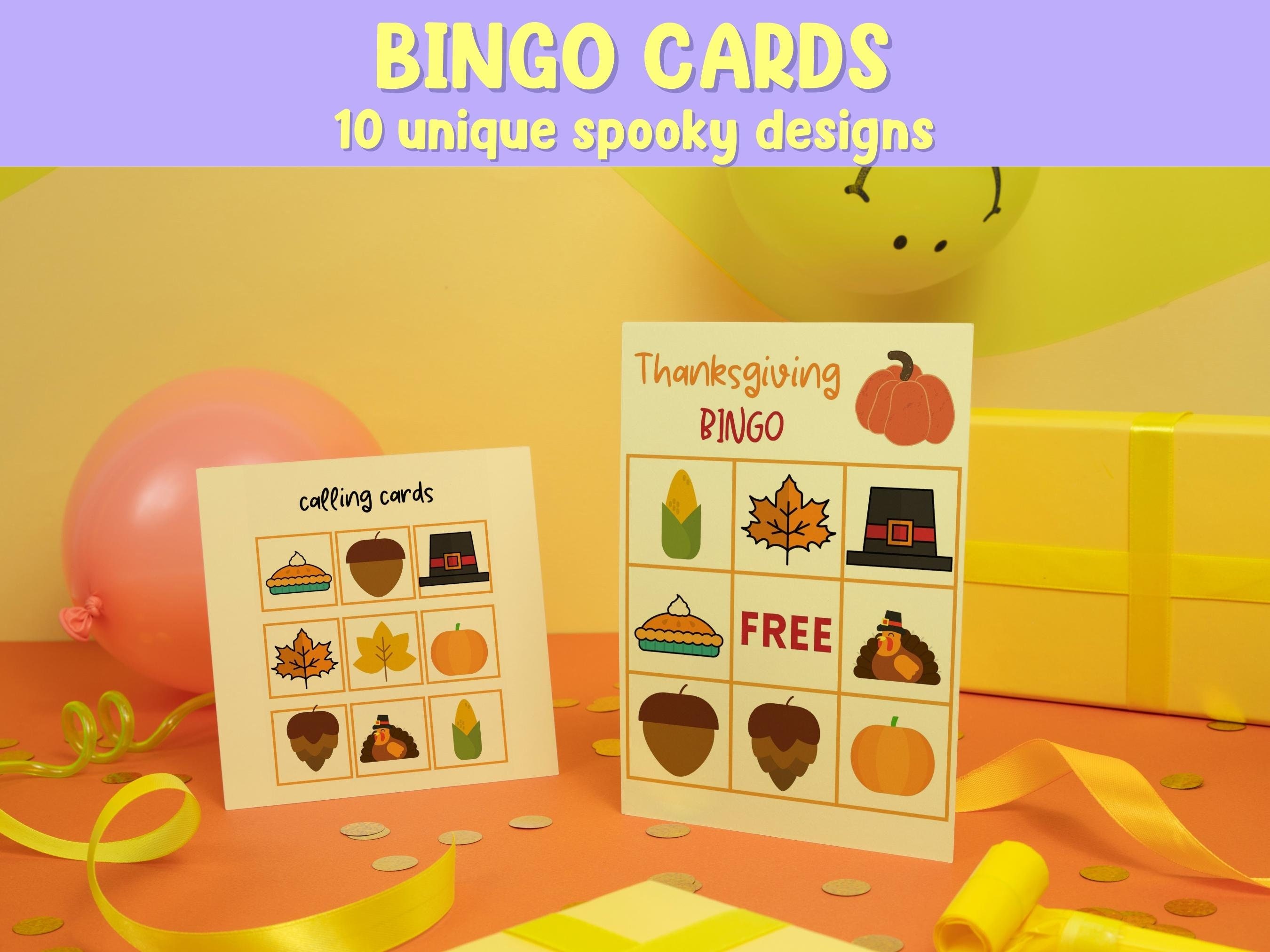 Thanksgiving Bingo Game | Thanksgiving Activity for Kids | 10 Bingo ...