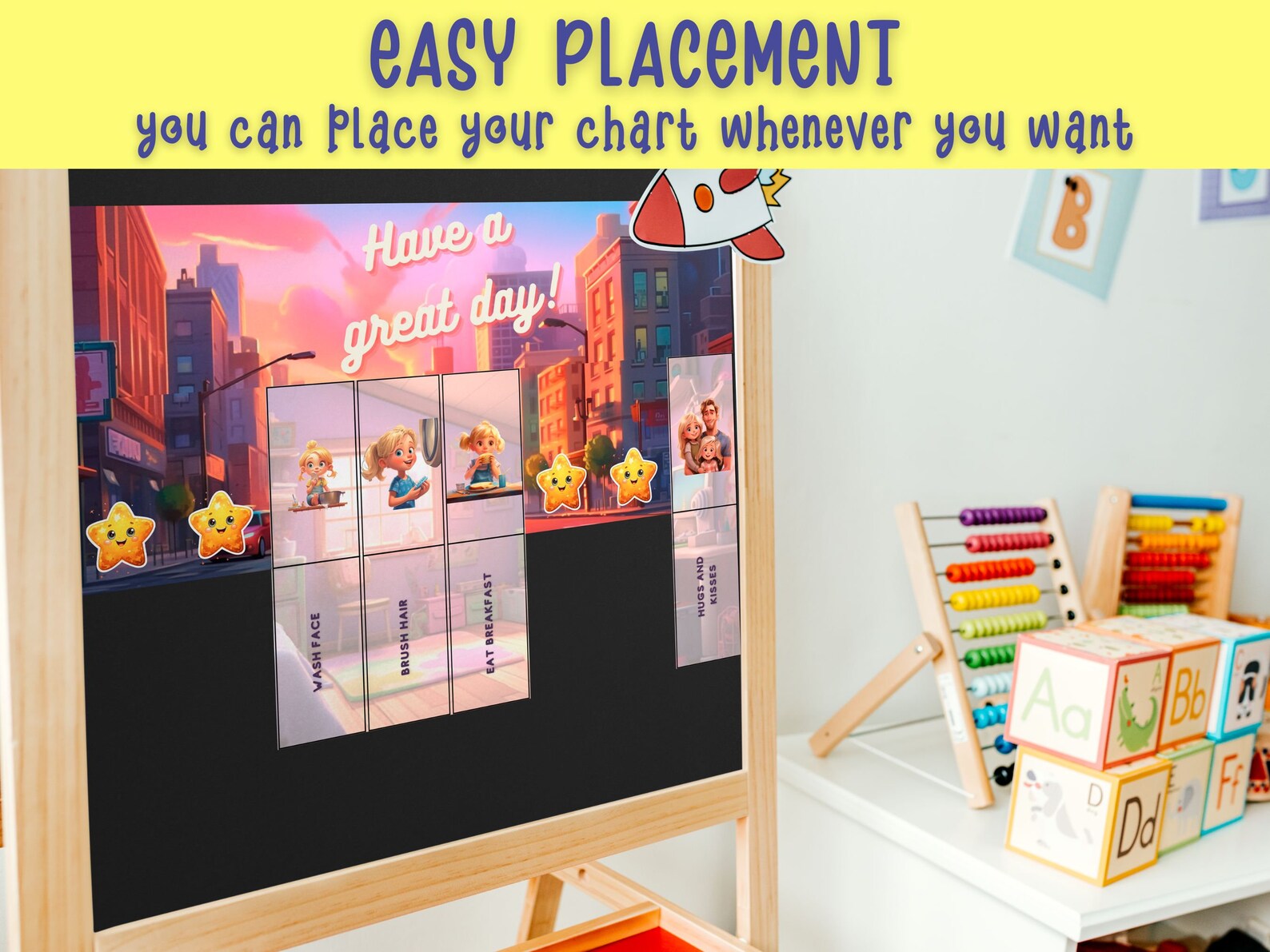 Morning Routine Chart, Planning Toddler Routine, Character Chart for ...