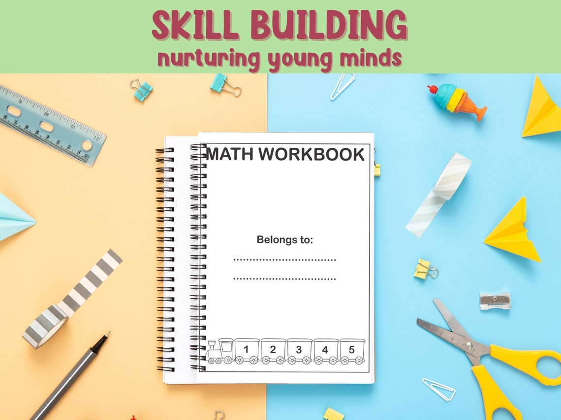 Math Activity Workbook Kindergarten Preschool Learning Interactive ...