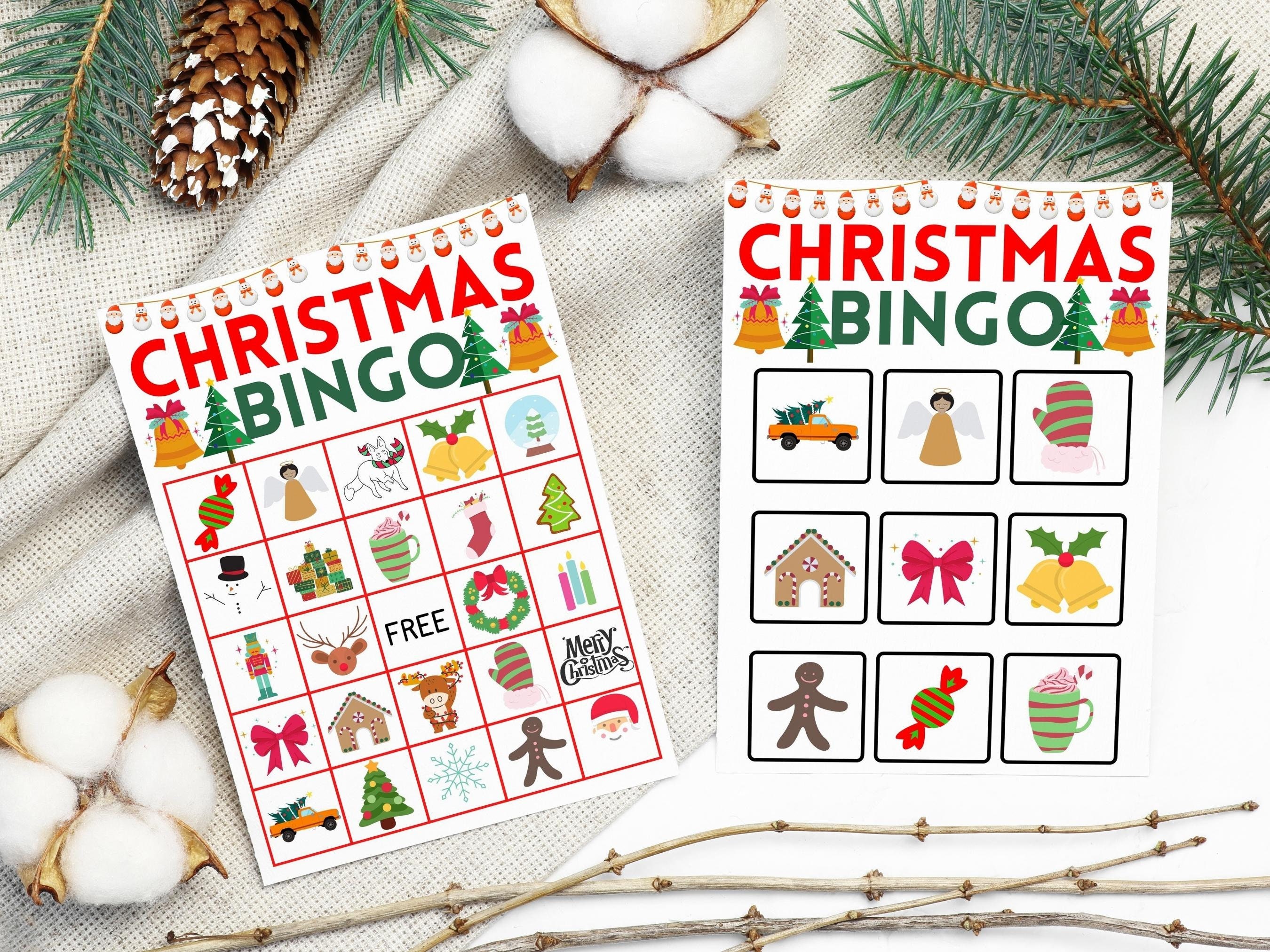 Christmas Bingo Game | 20 Unique Bingo Cards | Kids' Christmas Activity ...