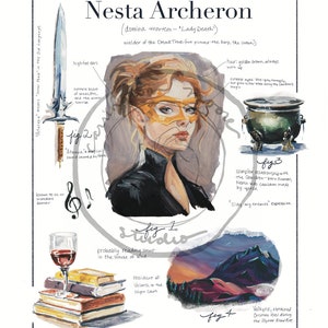 Hand-painted Nesta Art Print - Officially Licensed ACOTAR Fan Art ...