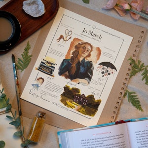 Jo March - Character Field Guide - Bookish Art - Little Women Inspired ...
