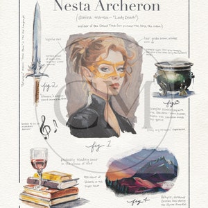 Hand Painted Nesta Art Print Officially Licensed ACOTAR Fan Art Bookish ...