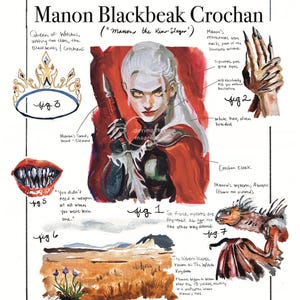 Manon Blackbeak Crochan Art Print - Licensed Throne of Glass Fan Art ...