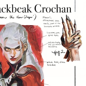 Manon Blackbeak Crochan Art Print Licensed Throne of Glass Fan Art ...