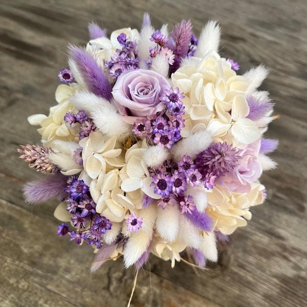 Lilac Bridal Bouquet - Etsy UK