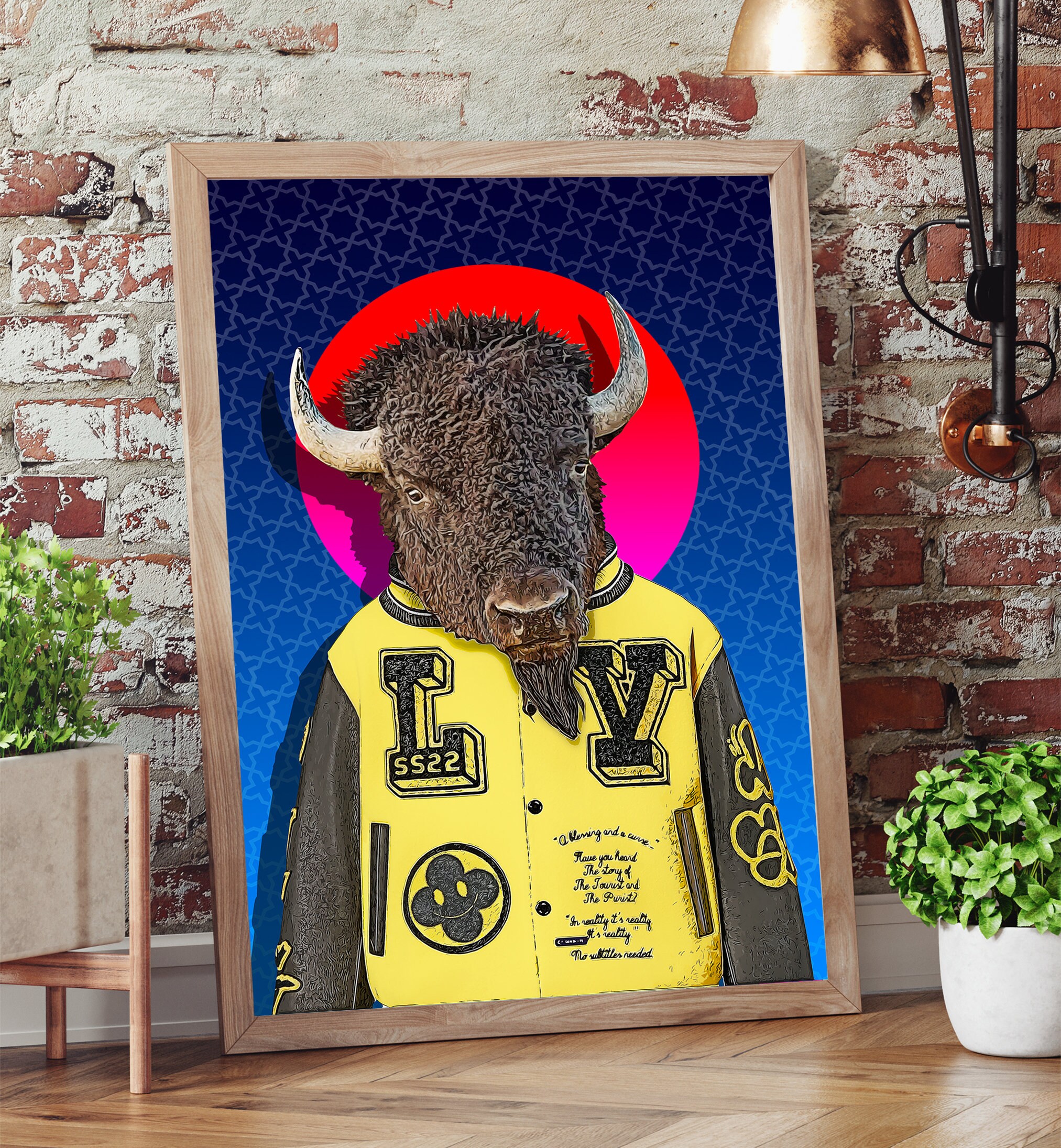 American Bison - Bison Illustration - Fashion Print - Hipster Bison ...