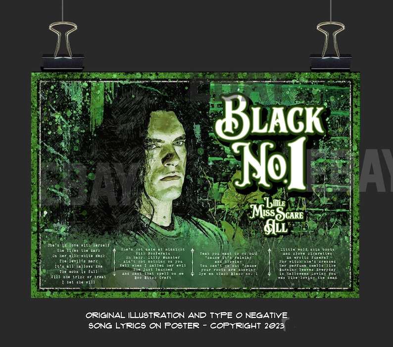 Type O Negative Illustrated Concert Poster Fan Art - Etsy