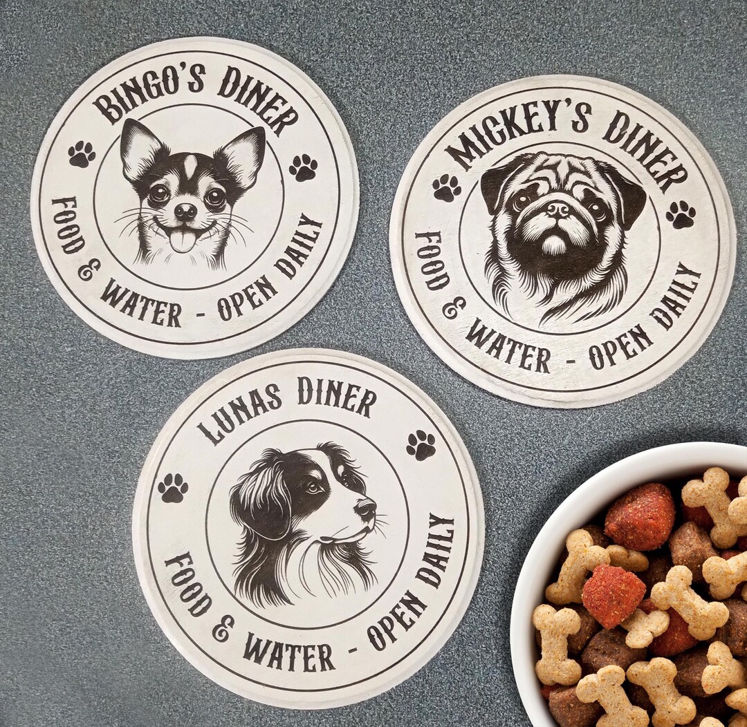 Personalized Doggy Diner Sign, Wood Sign, Laser Engraved, Pet Parent ...