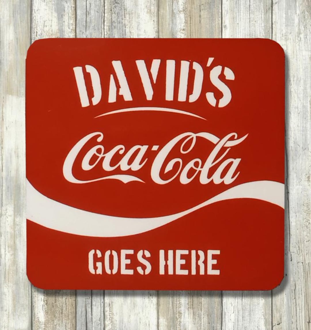 Personalized Coke Goes Here Coaster, Custom Gift for Girl Friend, Funny ...