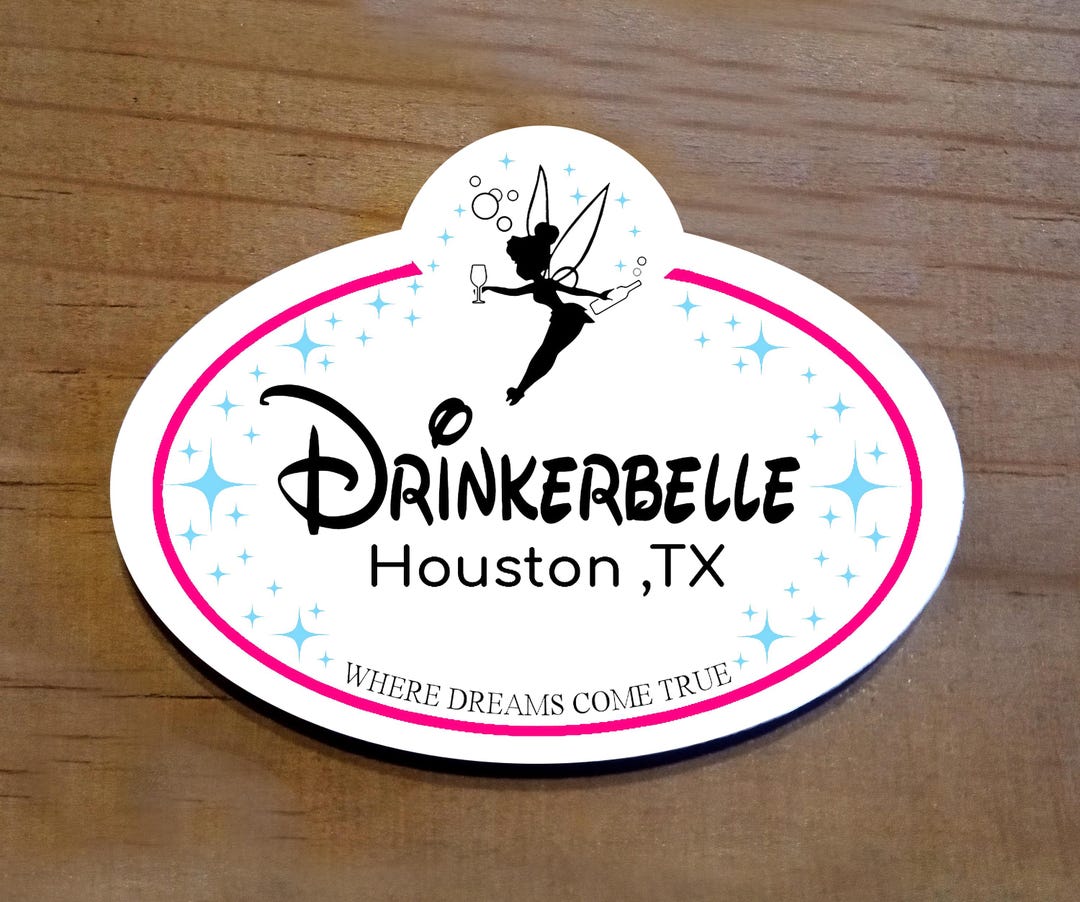 Personalized Cast Member Name Tag: Parks Inspired, Waterproof, Wearable ...