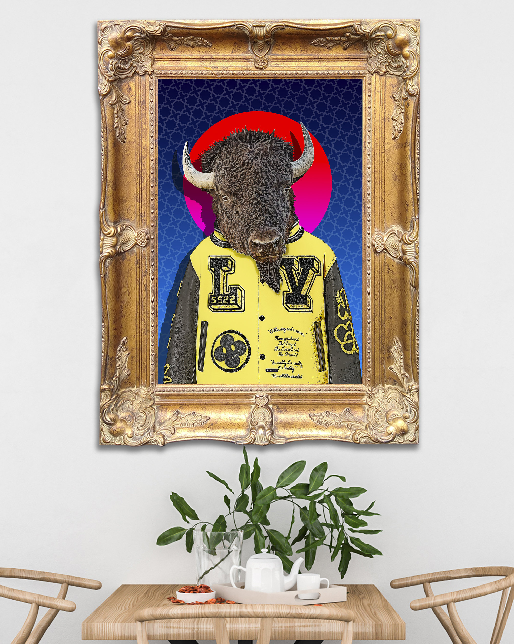 American Bison - Bison Illustration - Fashion Print - Hipster Bison ...