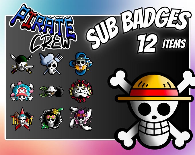 Sub Badges PIRATE CREW - Etsy