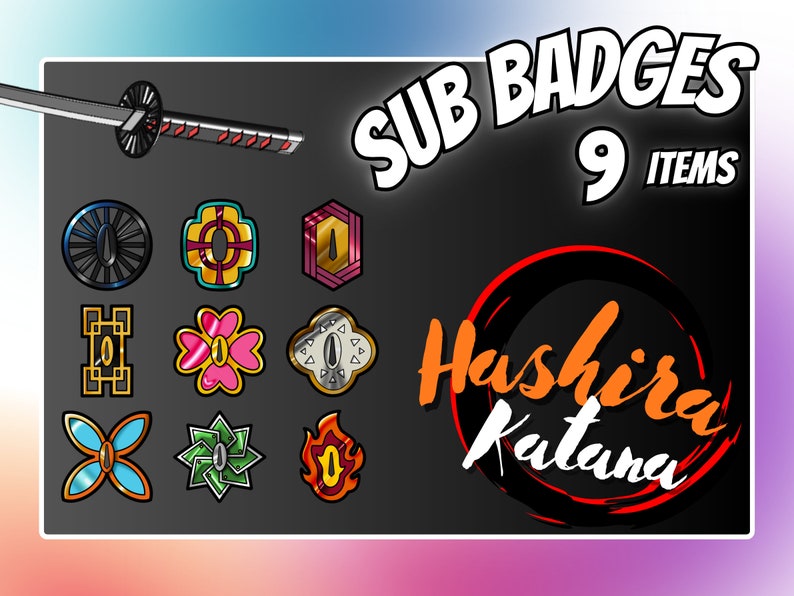 Sub Badges HASHIRA KATANA DEMON - Etsy