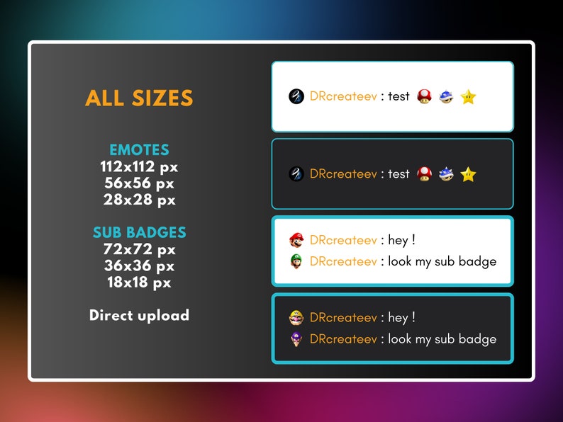 SUPER PACK Emotes & Sub Badges - Etsy