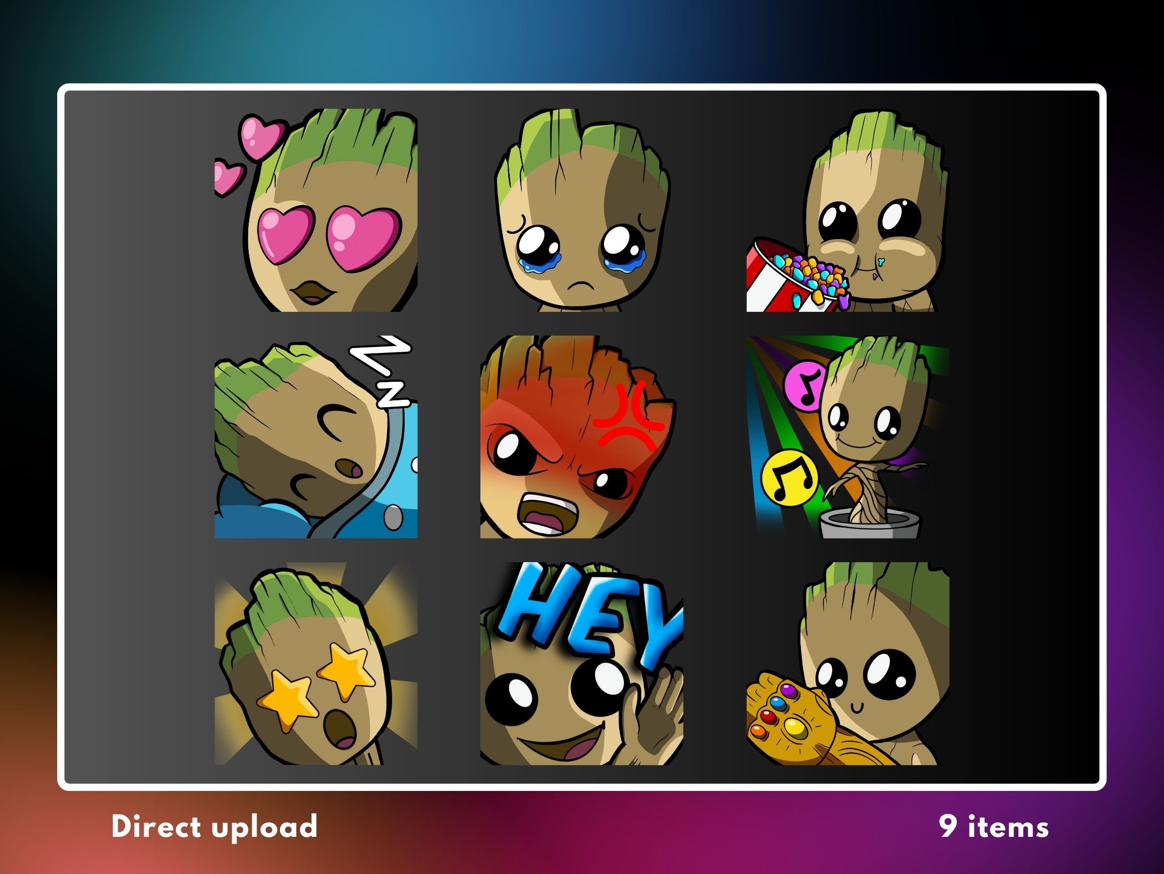 GROOT Emotes - Etsy